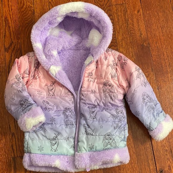 Disney | Jackets & Coats | Disney Frozen Girls Reversible Jacket 2t ...